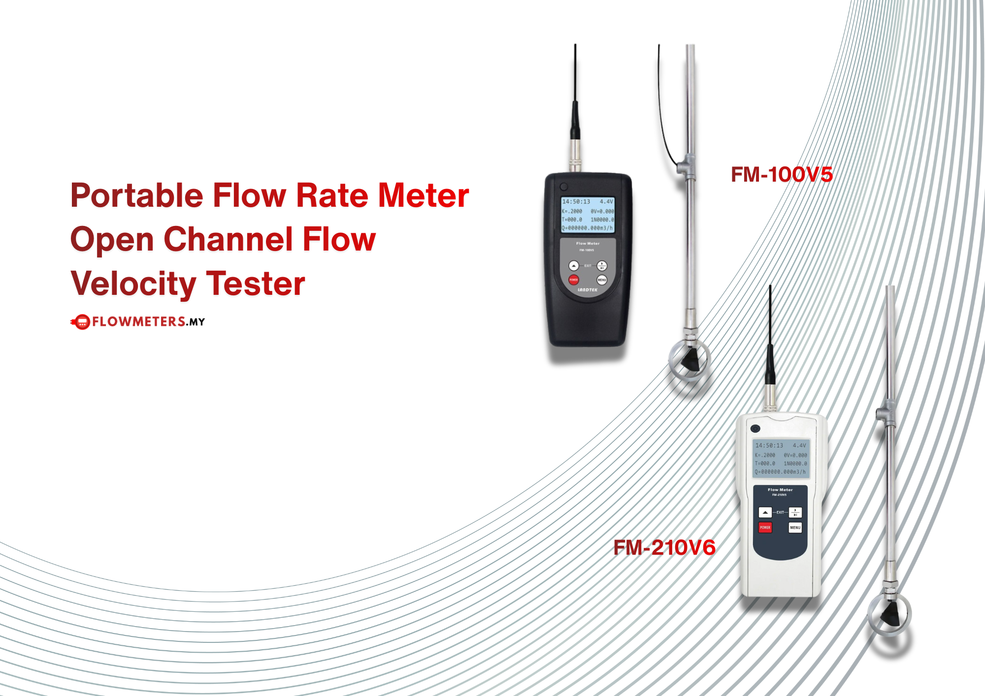 Portable Open Channel Velocity Meter - Flowmeter Supplier Malaysia